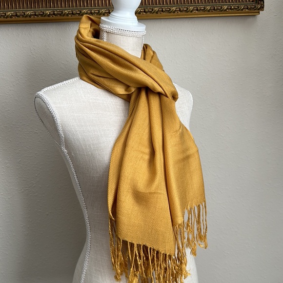 pashmina | Accessories | New Pashmina Gold Shawl | Poshmark